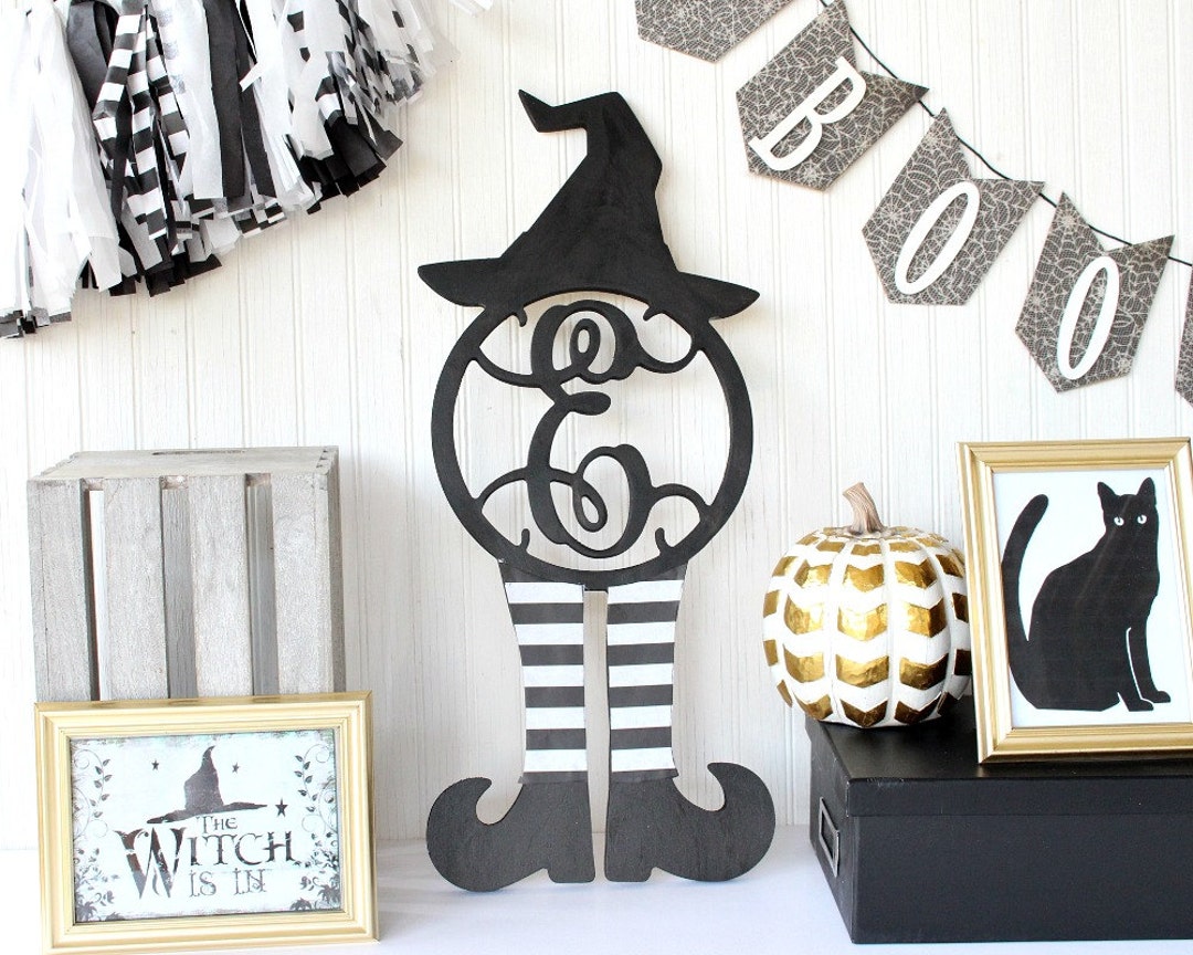Witch Monogram, Witch Decor, Halloween Decor, Halloween Witch, Witch ...