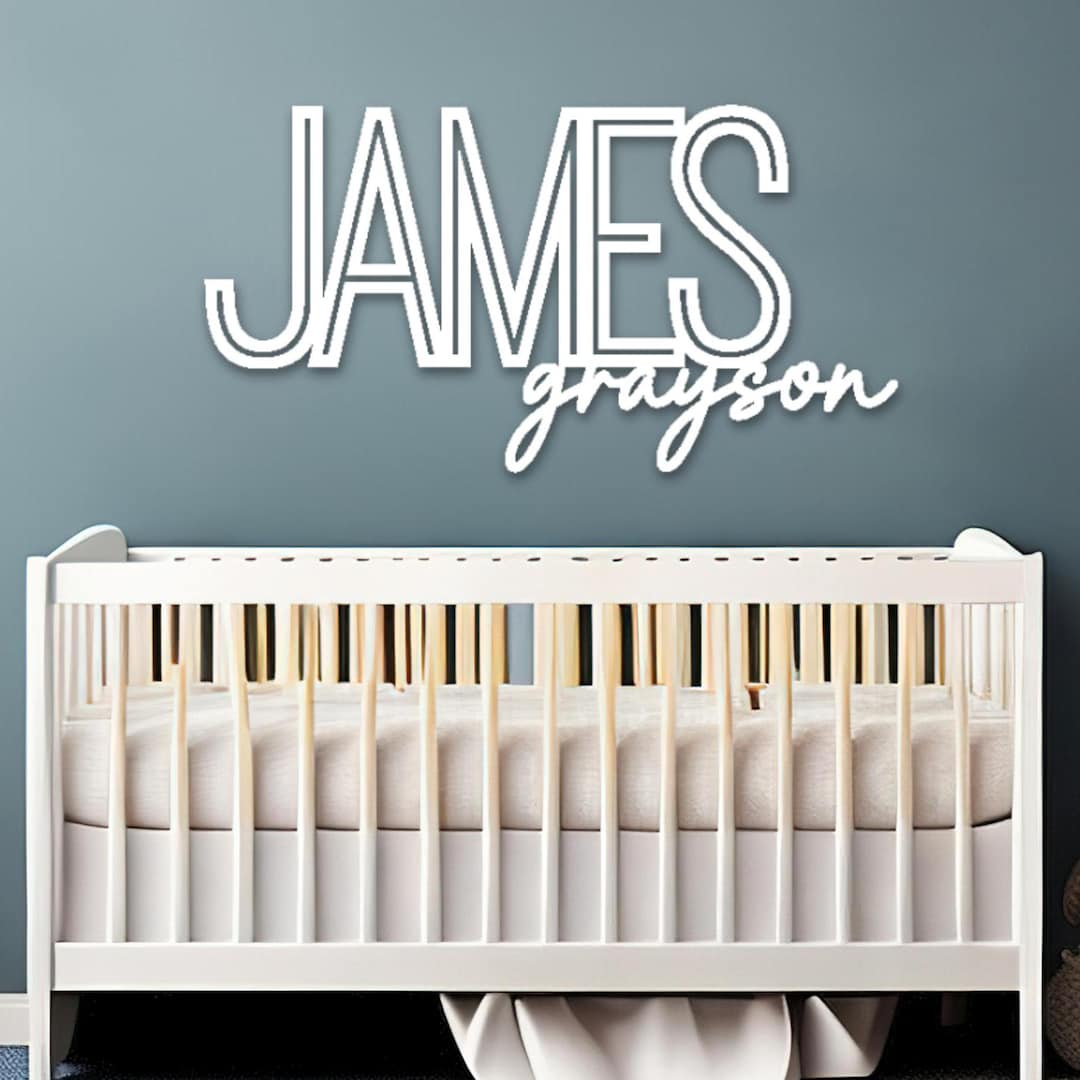 Personalized First and Middle Name Sign for Nursery or Child's Room ...