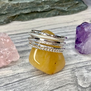 Sterling Silver Stacking Rings Set Stackable Ring Set 925 Silver ...