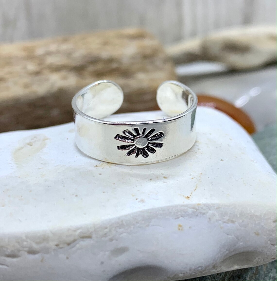 Sterling Silver Toe Ring Adjustable Toe Ring Wide Toe Ring - Etsy UK