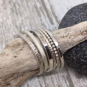 Sterling Silver Stacking Rings Set Stackable Ring Set 925 - Etsy