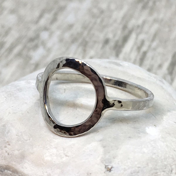 Silver Circle Ring - Etsy