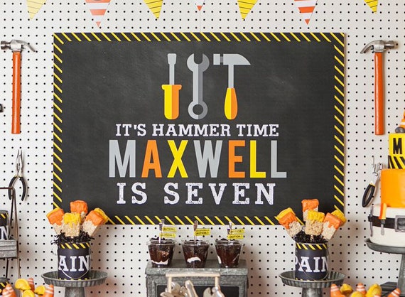 It's Hammer Time Birthday Poster | Etsy