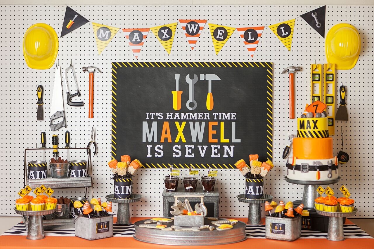 Construction Birthday Package, PRINTABLES, Birthday Decor, Birthday ...
