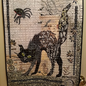 Black Cat Collage Quilt Pattern by Laura Heine - Etsy