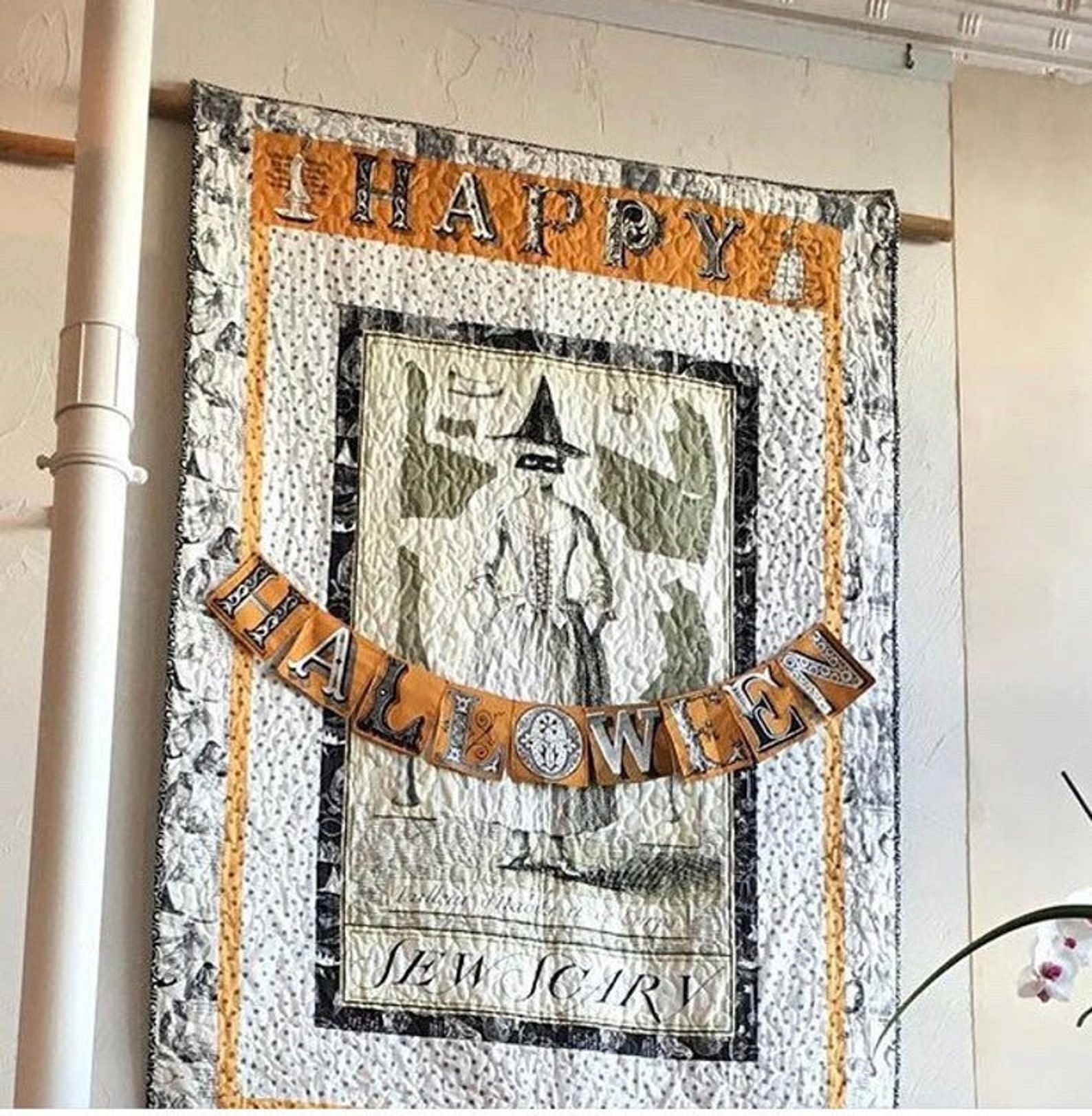 Digitally Printed Bunting Halloween Panel From the Sew Scary Collection ...