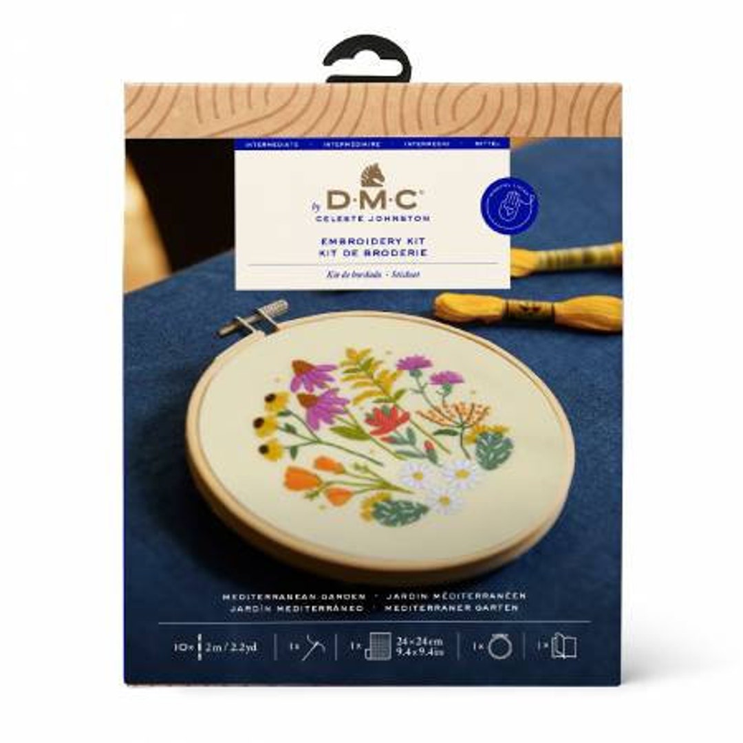 DMC Mediterranean Garden Embroidery Kit - Etsy
