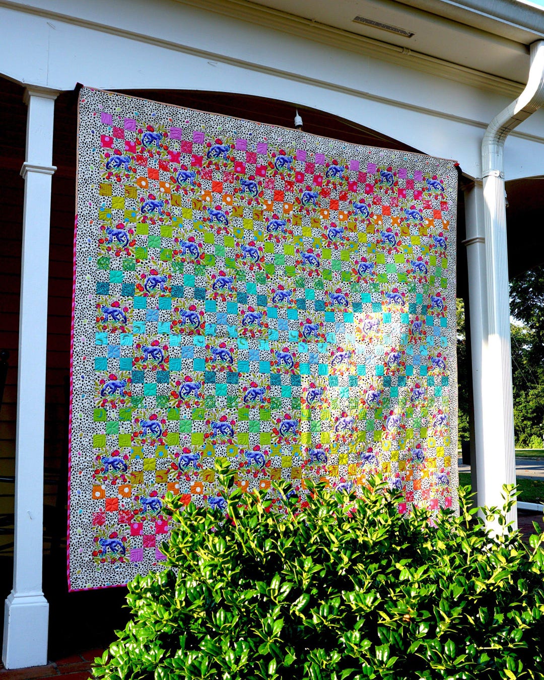 Tula Daisy Chain Light Quilt Kit Featuring Monkey Wrench by Tula Pink ...