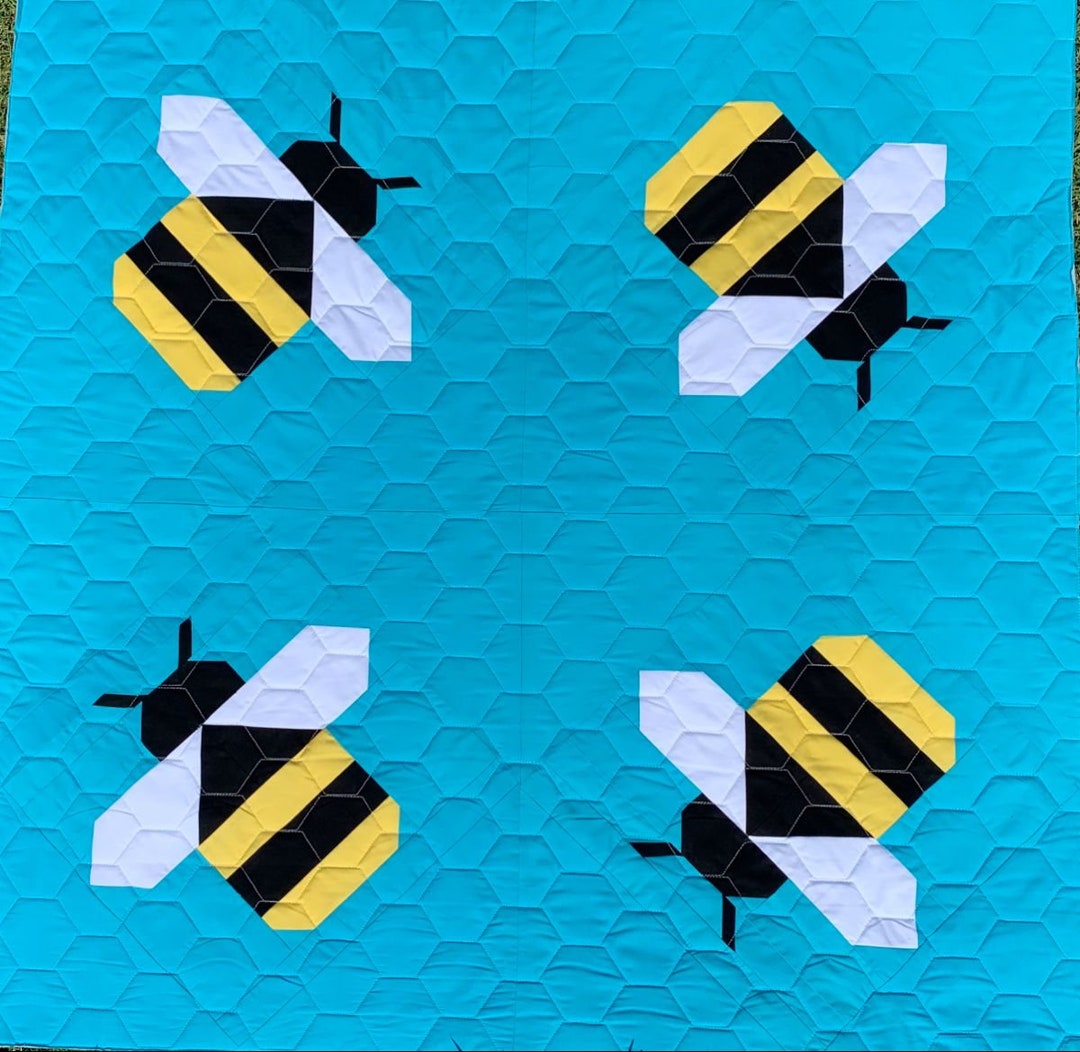 Bee Quilt Kit & Pattern, Bonus Firefly Pattern - Etsy