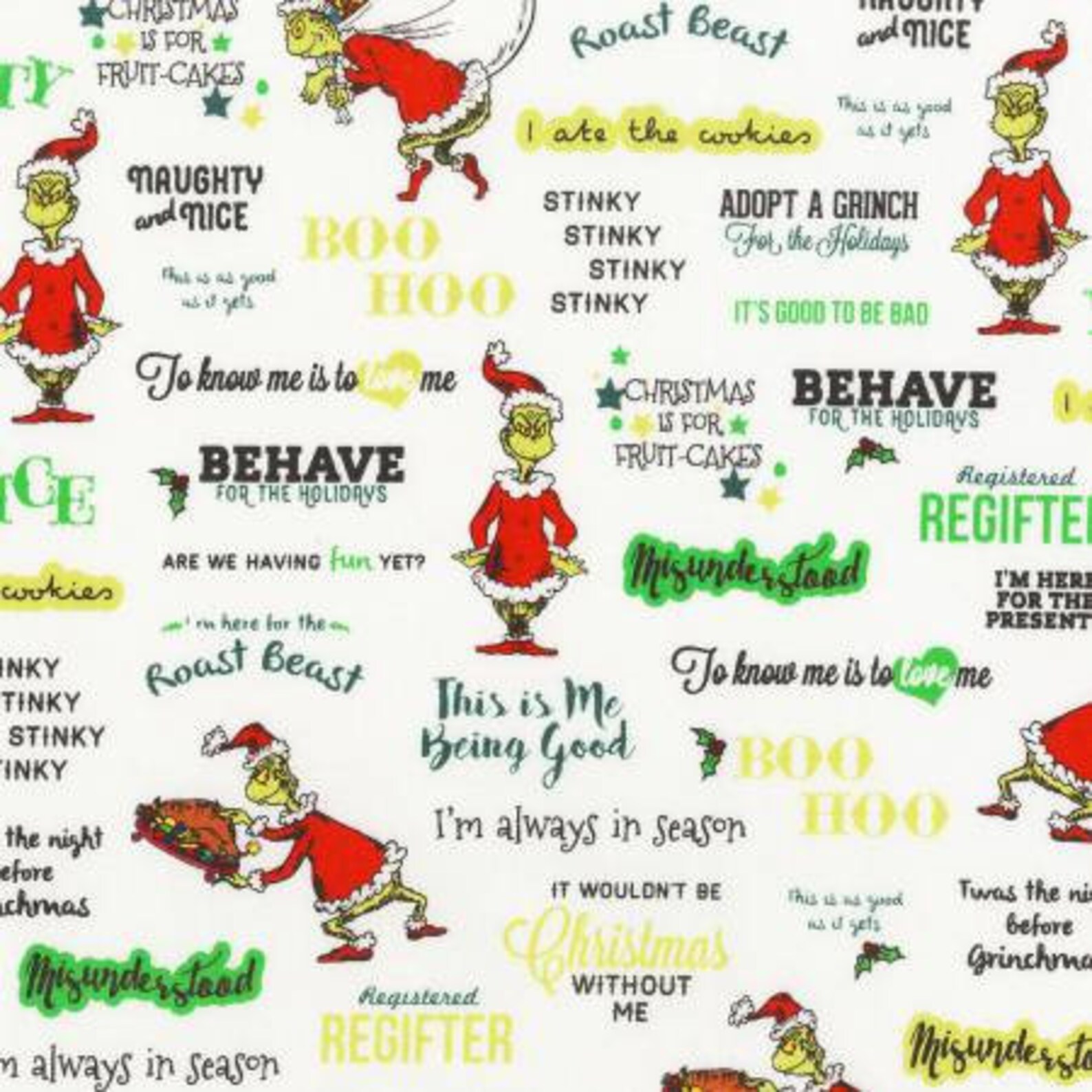 Red Dr. Seuss How the Grinch Stole Christmas ADE151843 Sold - Etsy