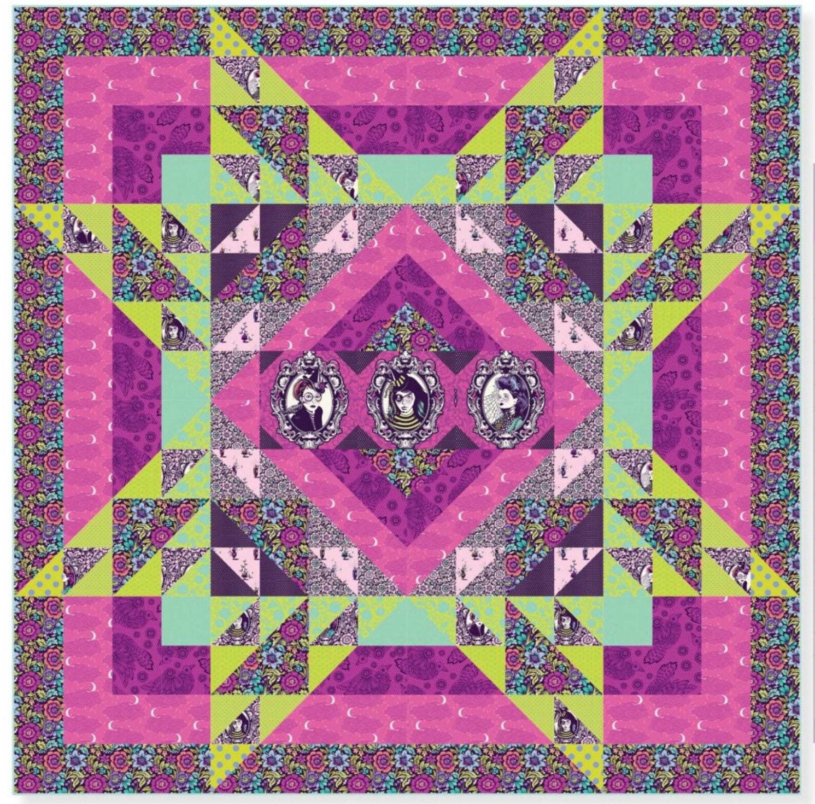 Bewitched Quilt Kit Featuring Night Shade by Tula Pink - Etsy
