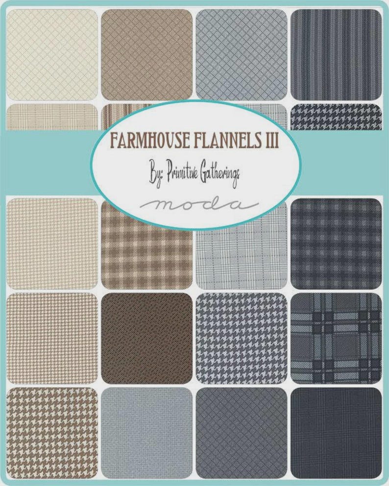Farmhouse Flannels III Fat Quarter Bundle 37 Pieces by Primitive ...