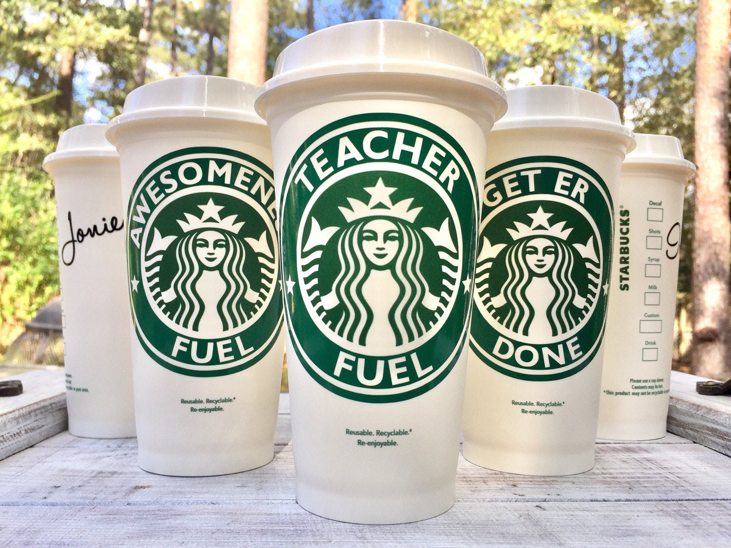 Set of 9 Starbucks Cup Starbucks Personalized Coffee Cup | Etsy
