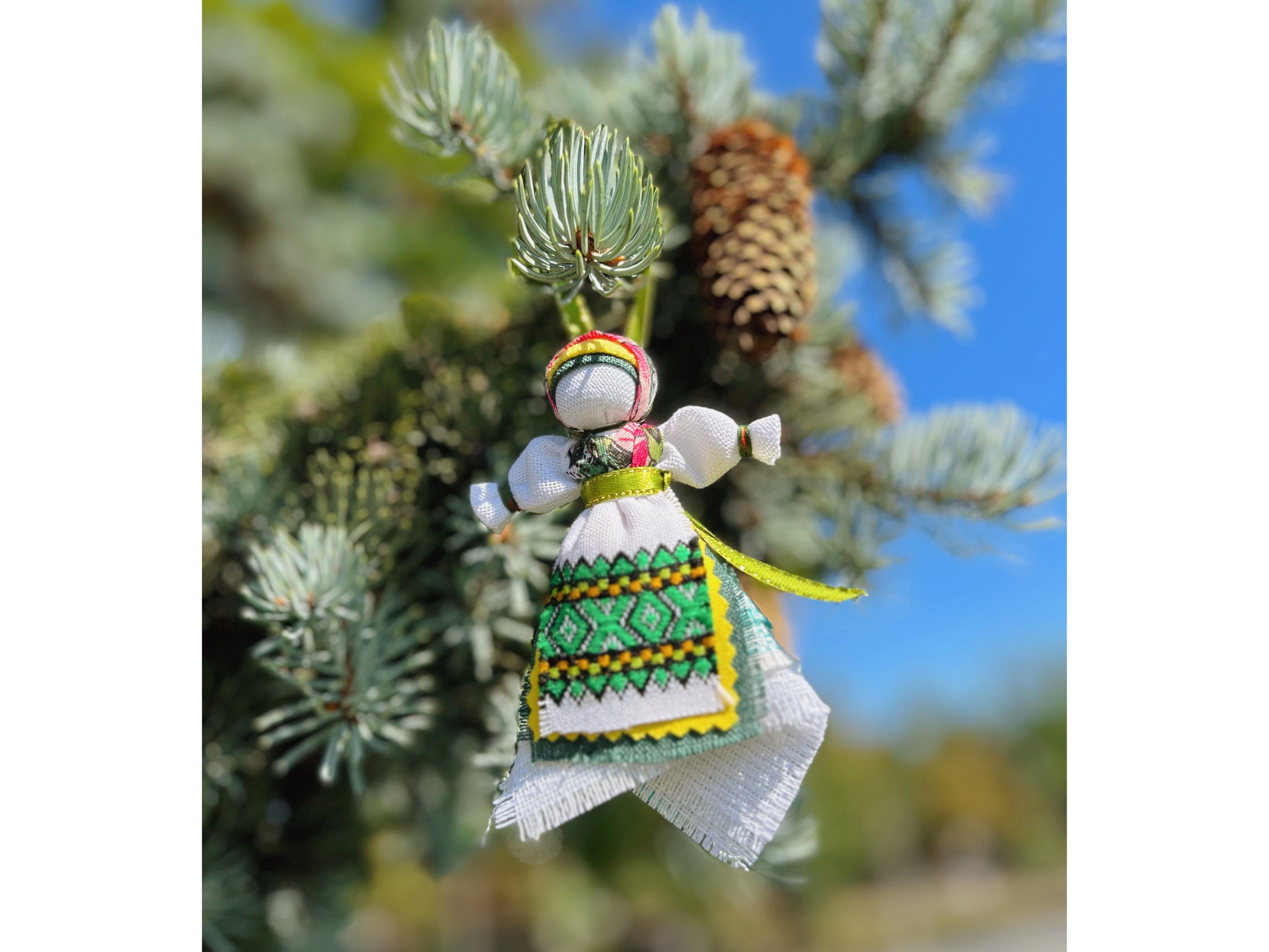 Christmas Tree Decor, Small Motanka Doll, Ukrainian Doll Motanka ...