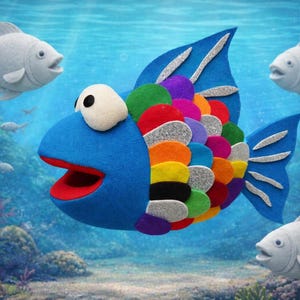 Rainbow Fish Puppet - Etsy UK
