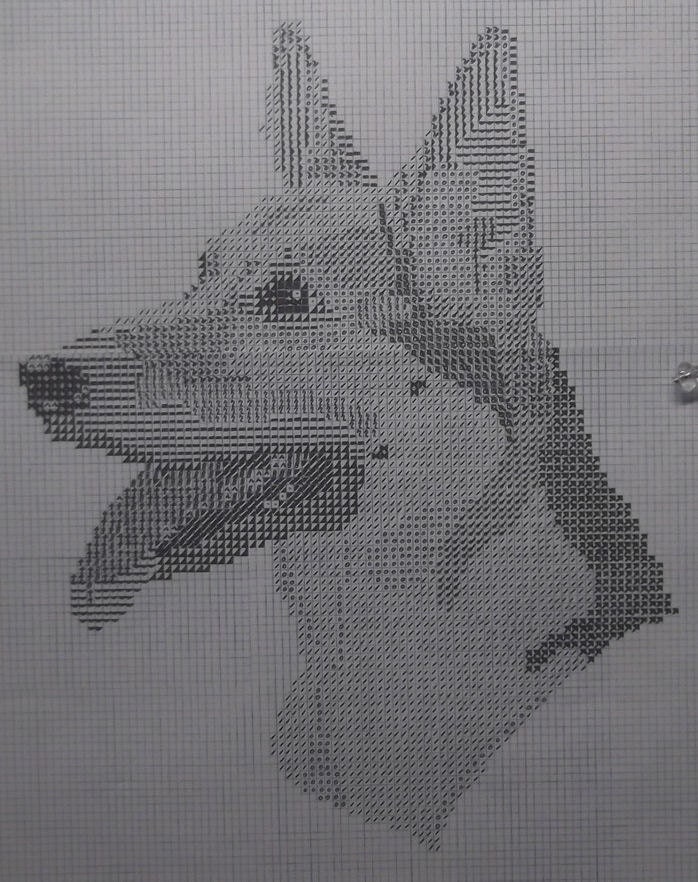 German Shepherd Dog Pattern - Etsy