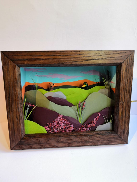 Peeking Ducks. Hand Cranked Papercut Kinetic Framed Duck | Etsy