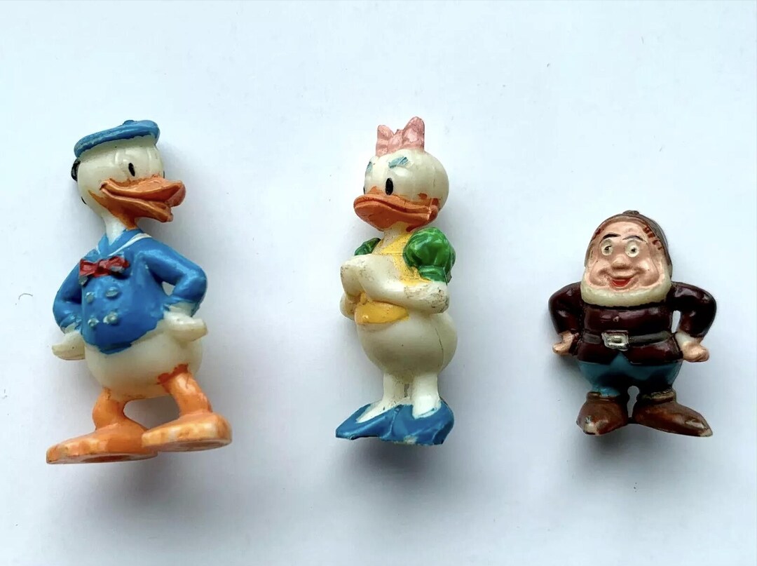 3 Vintage Disneykins by Marx 1960's Mini Figures - Donald Duck, Daisy ...