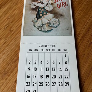 Rare Vintage Postal Card Calendar 1966 American Posters 4x9.5" - Great ...