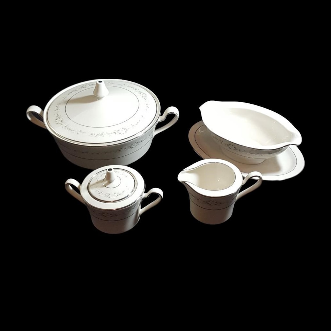 Vintage Dinnerware Set Vintage Ivory Dinnerware Set With - Etsy