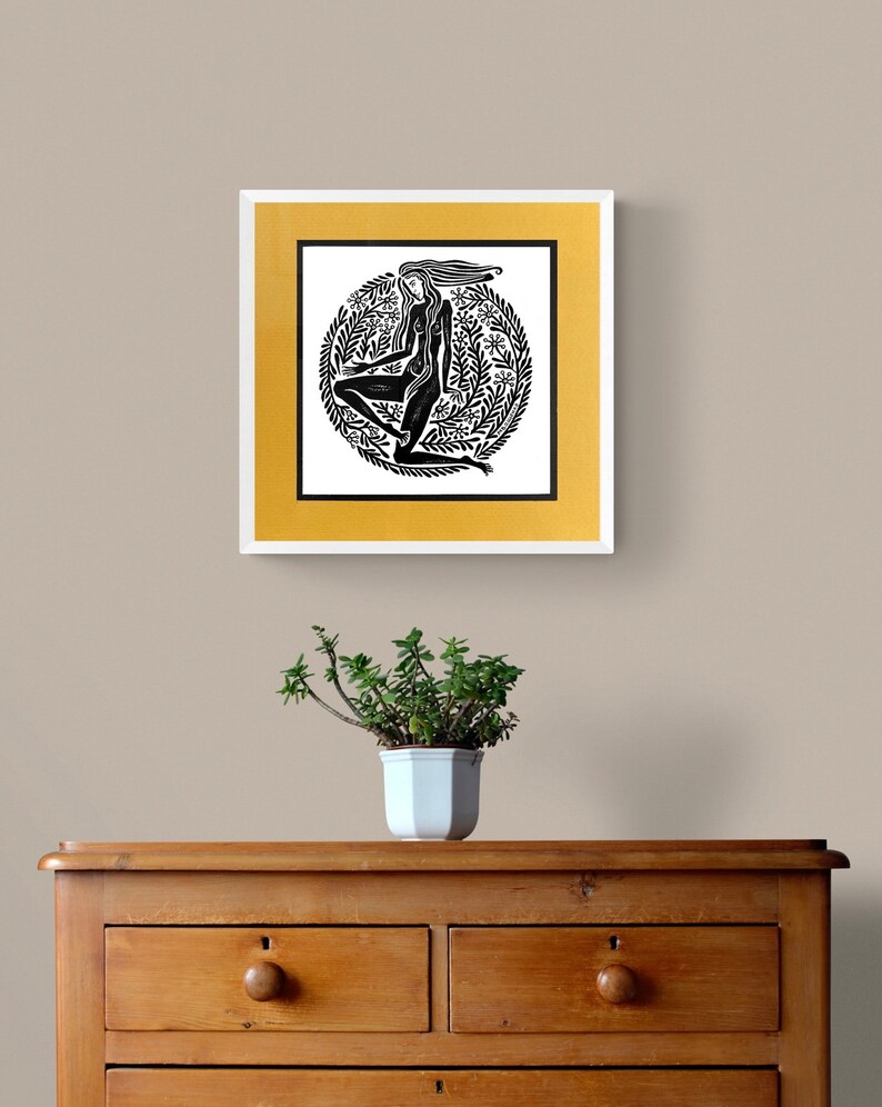 ORIGINAL Drawing Art Piece Small Ink Painting Woman Body Line Wall Art ...
