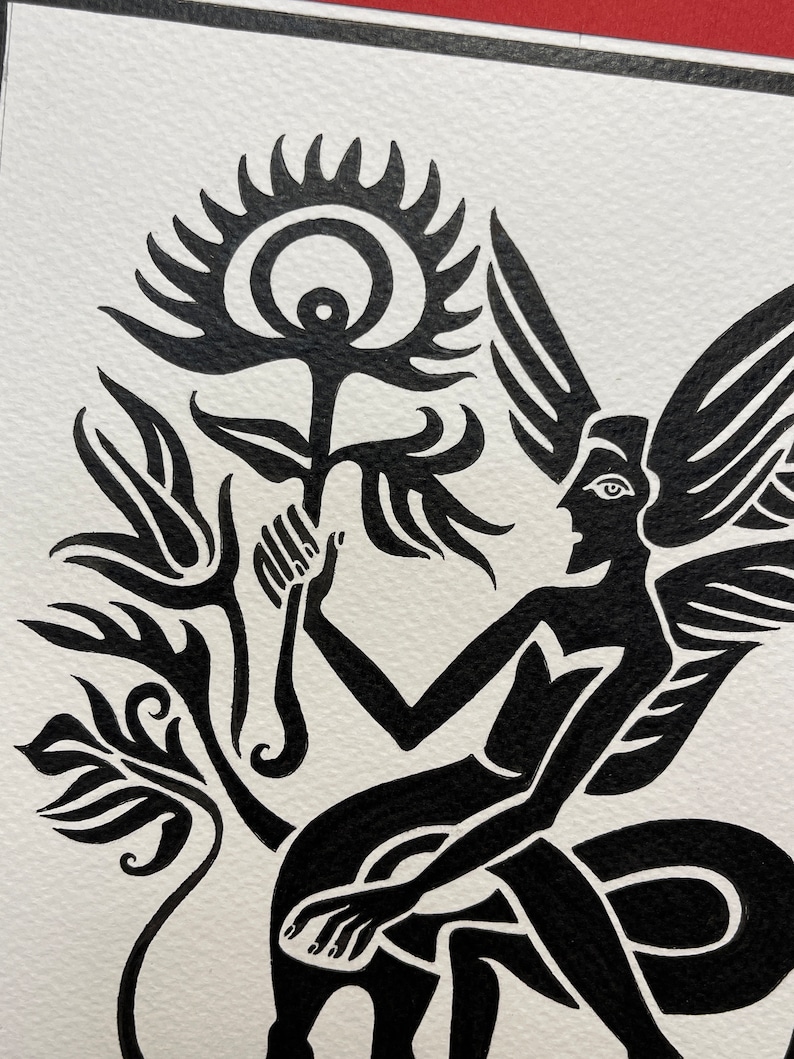 ORIGINAL Folkart Centaur Small Original Artwork Hand-drawn Ink Art ...