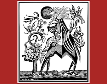 ORIGINAL Artwork Fantasy Character Ink Painting for Living - Etsy