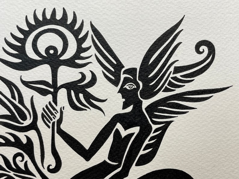 ORIGINAL Folkart Centaur Small Original Artwork Hand-drawn Ink Art ...