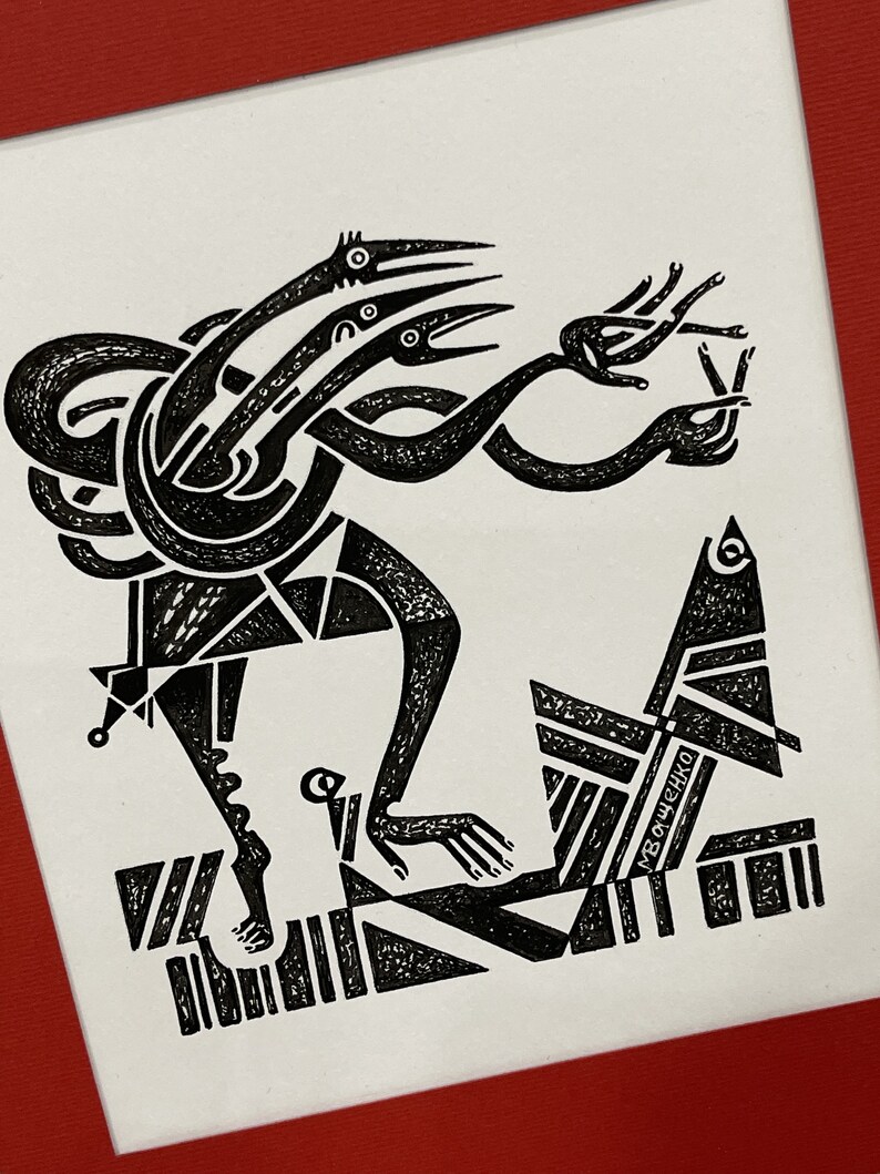 Fantastic Goose Original Art, Hand-drawn Ink Art, Goose Drawing ...