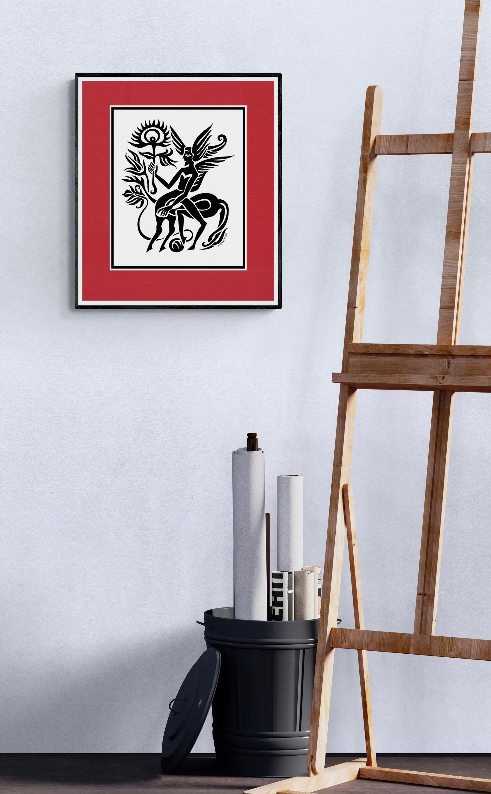 ORIGINAL Folkart Centaur Small Original Artwork Hand-drawn Ink Art ...