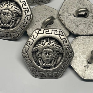 Medusa Head Hexagon Button (5) - Etsy
