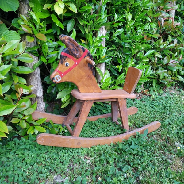 Wooden Horse Swing - Etsy UK