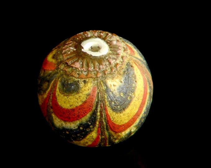 Rare Ancient Indonesian Palangi rainbow Jatim 400 BC-1000 AD Bead With ...
