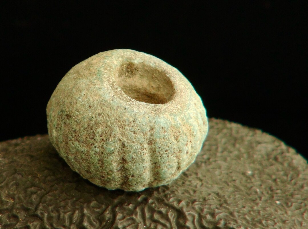 Ancient Excavated Roman Melon Faience Bead (1st to 2nd Century AD): IS ...
