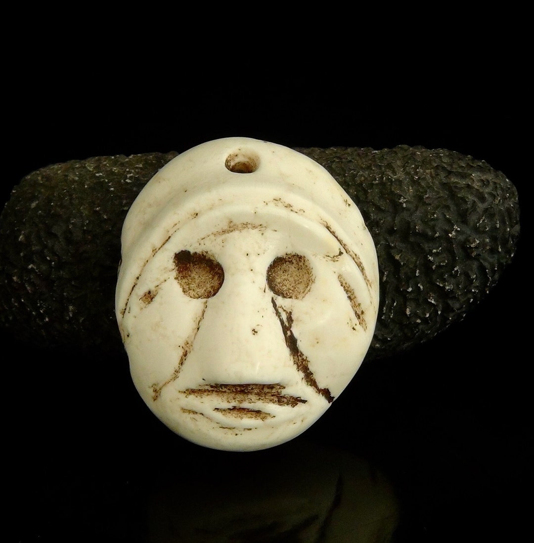 Very Rare Neolithic Chinese Shell Mask Pendant From the Hongshan ...