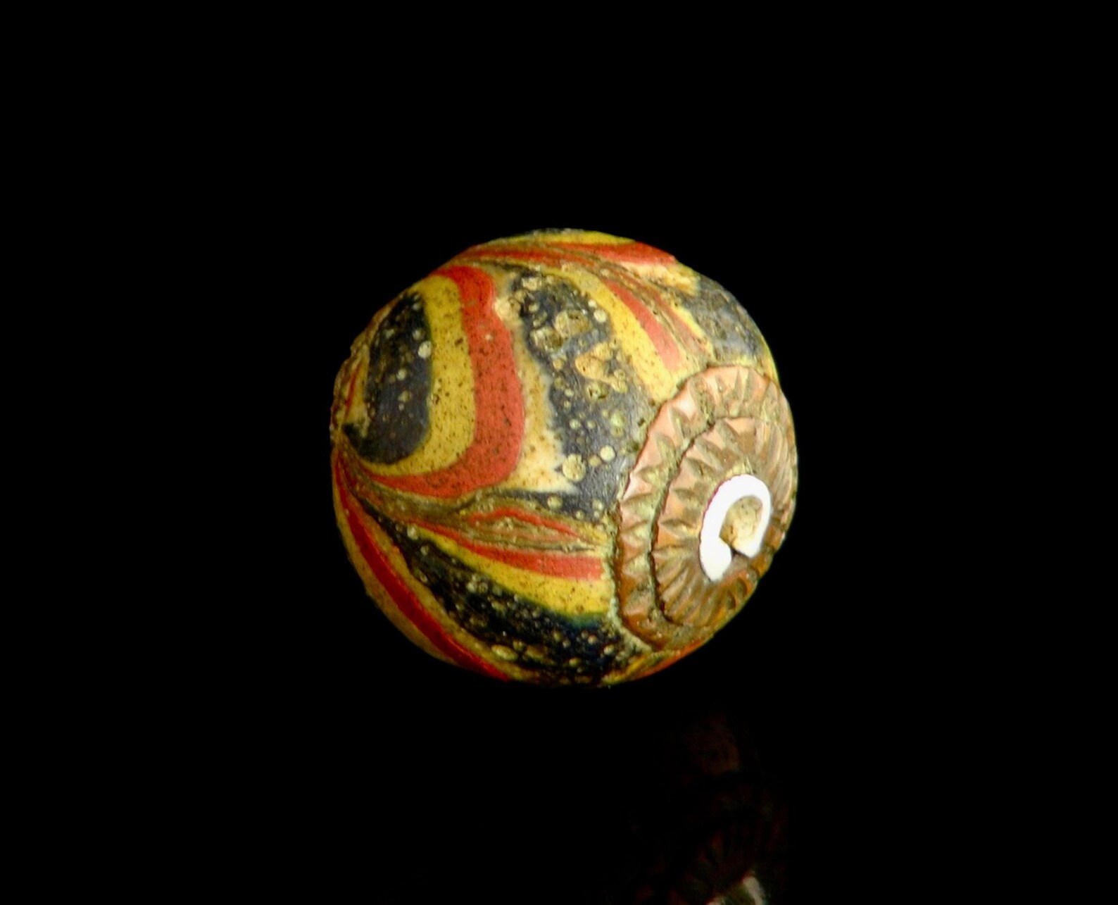 Rare Ancient Indonesian Palangi (rainbow) Jatim (400 BC-1000 AD) Bead ...