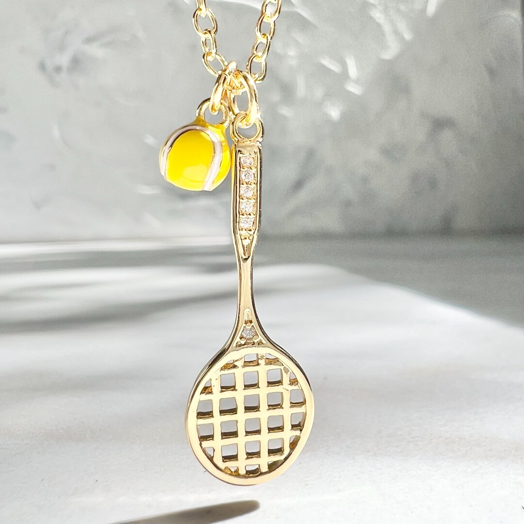 Game, Set and Match, Tennis Racket and Tennis Ball Pendant Necklace ...