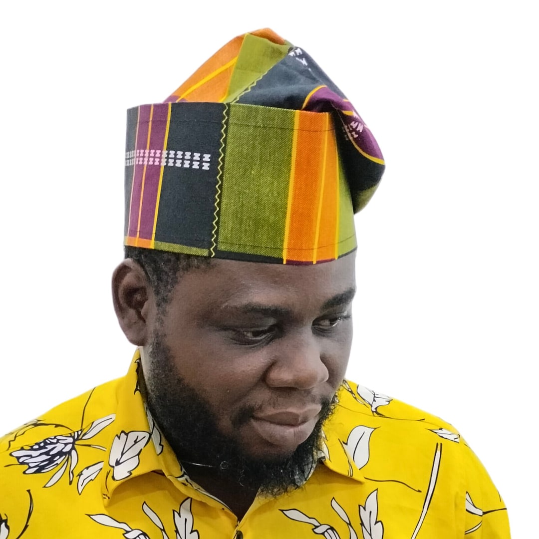 Kente African Traditional Caps for Men Yoruba Traditional - Etsy