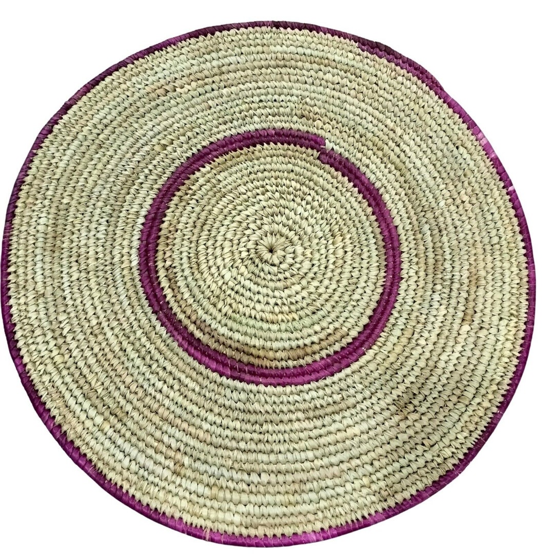 Round Straw Table Placement Mats for Table Setting Dinner, Set of 6-15 ...