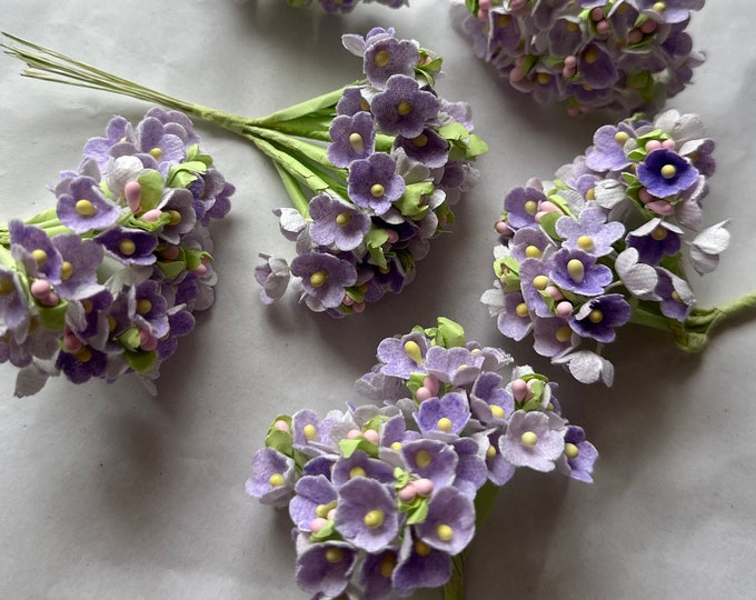 Vintage NOS Millinery Forget-me-not Flower Bunch - LAVENDER, Light ...