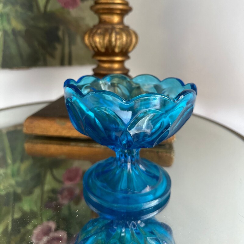 Blue Glass Compote - Etsy