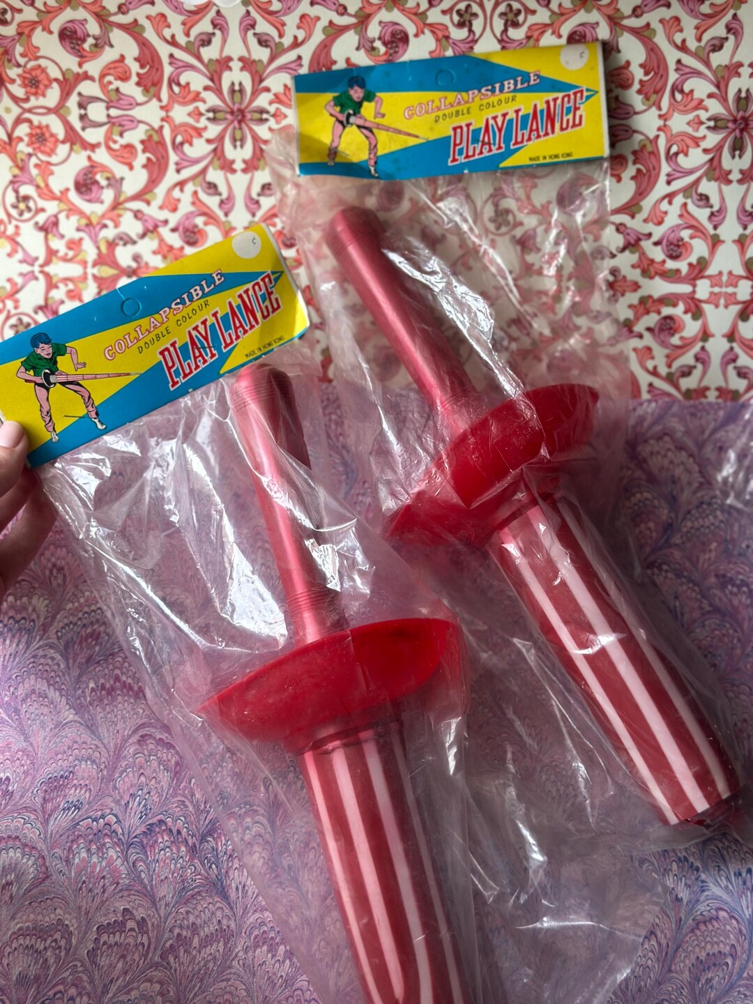 ONE (1) Vintage Plastic Collapsible Play Lance Sword Toy - Five and ...