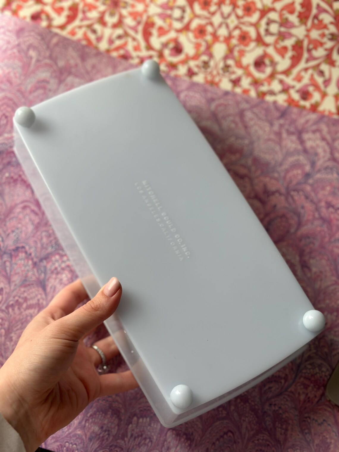 Vintage Mitchell Gould Plastic Tissue Cover Box - Pastel Shabby Chic ...