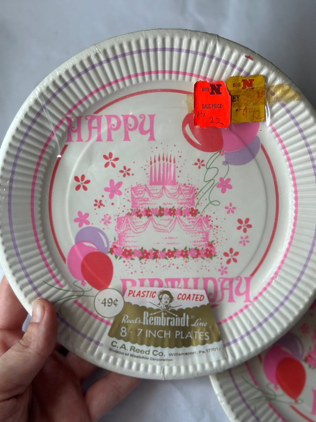Vintage Party Paper Plate Set - Birthday Cake Plates - Etsy