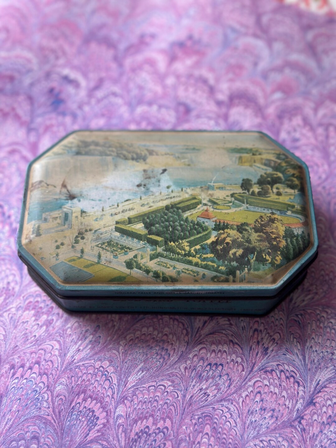 Vintage Blue Bird Toffee Tin - Etsy