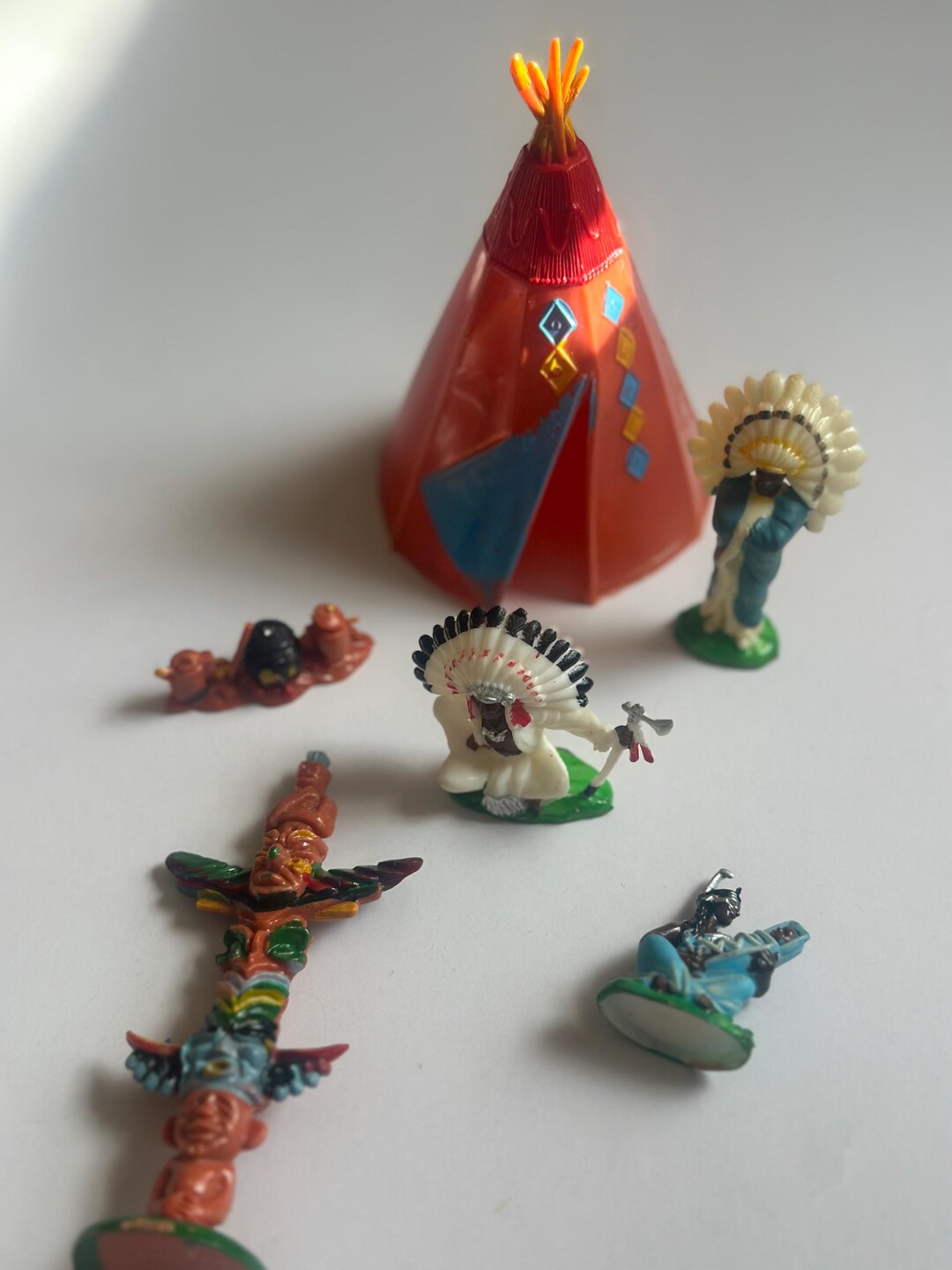 LOT Vintage Birthday Cake Toppers - Vintage Party, Indians and Cowboys ...