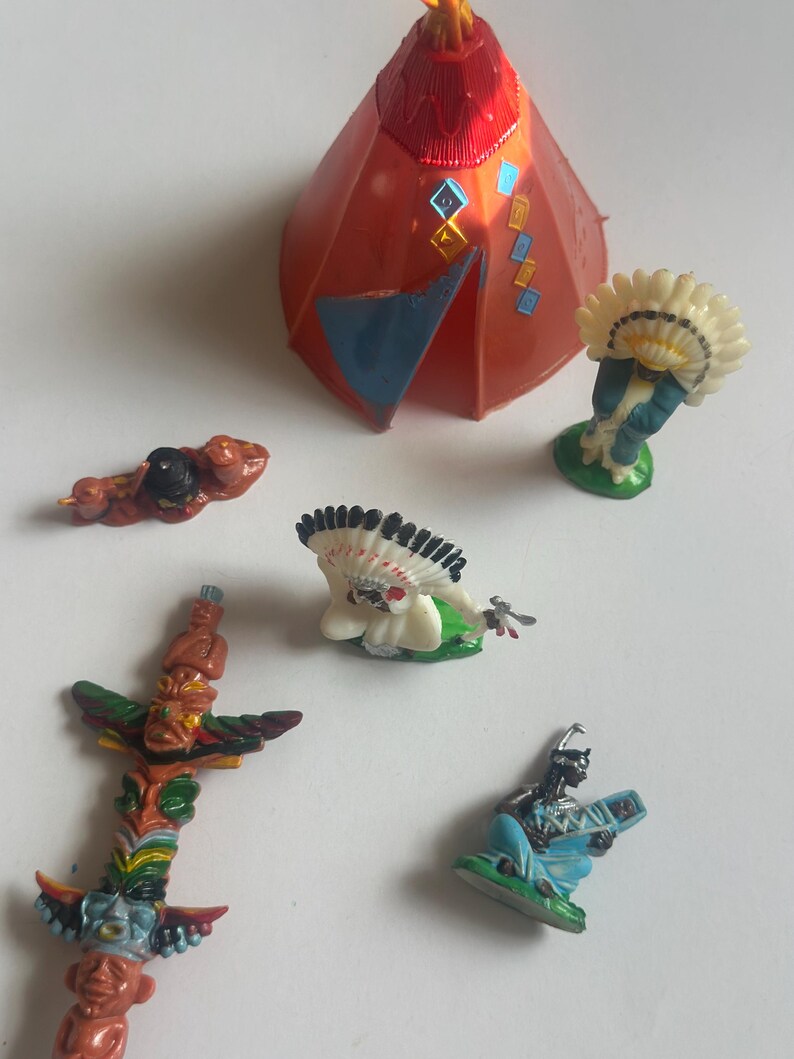 LOT Vintage Birthday Cake Toppers - Vintage Party, Indians and Cowboys ...