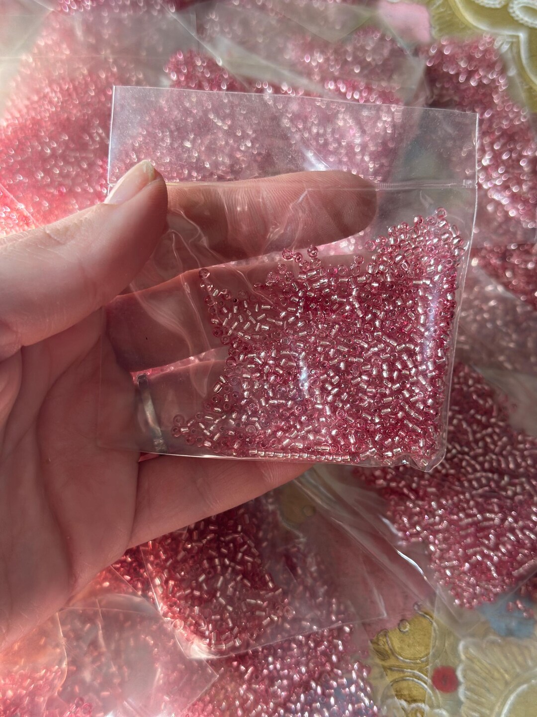 ONE (1) Vintage Seed Bead Packet - MUTED PINK, New-old Stock - Etsy