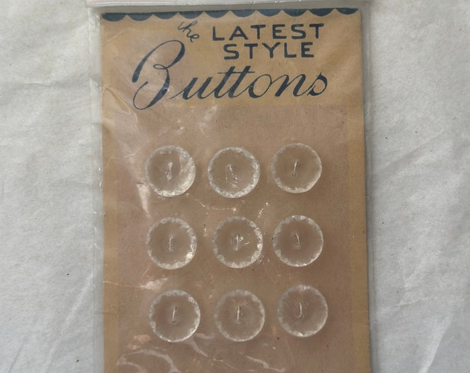 Vintage Clear Buttons - Etsy