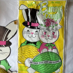 VINTAGE Honeycomb Easter Bunny Beistle - Etsy